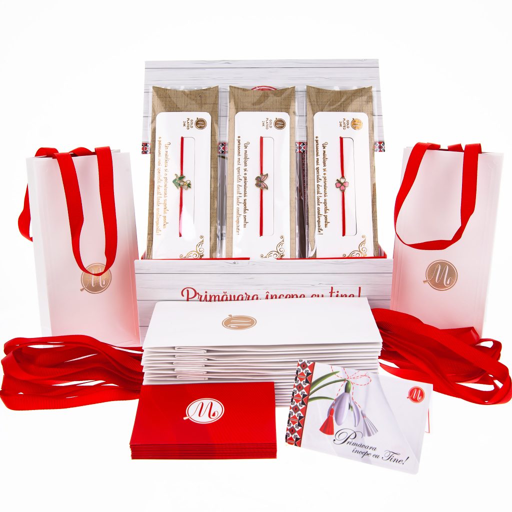 Box Mărțișoare 12 buc. - Brățară Red Gold Plated - Iris Colorat ...